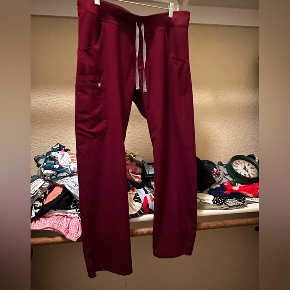 Figs | Pants & Jumpsuits | Figs Burgundy Cargo Pants With Relaxed Fit ...
